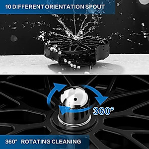 WEWE Black Glass Rinser, Upgraded 360 Degree Rotating Spout Glass Rinser for Kitchen Sink Stainless Steel Cup Washer for Sink, Bar Glass Rinser for Kitchen Sink