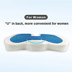 gyp Seat Cushion, Summer Tailbone Cushion Gel Cushion Breathable Coccyx Cushion Ergonomic Posture Seat Pads Cushion Chair Pad Orthopedic Seat Cushion (Color : A)