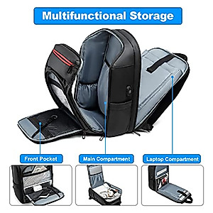 GYakeog Business Backpack for Men with Waterproof Compartment 15.6 Hard Shell Backpack Carry on Backpack with Usb Port Large Backpack for Travel Work DJ