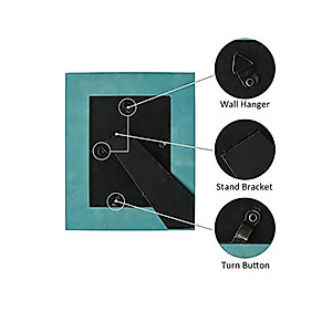 Robhomily 5x7 Picture Frame Blue 2 Pack 5x7 Distressed Wood Frame with Real Glass for Rustic and Farmhouse Home Decor