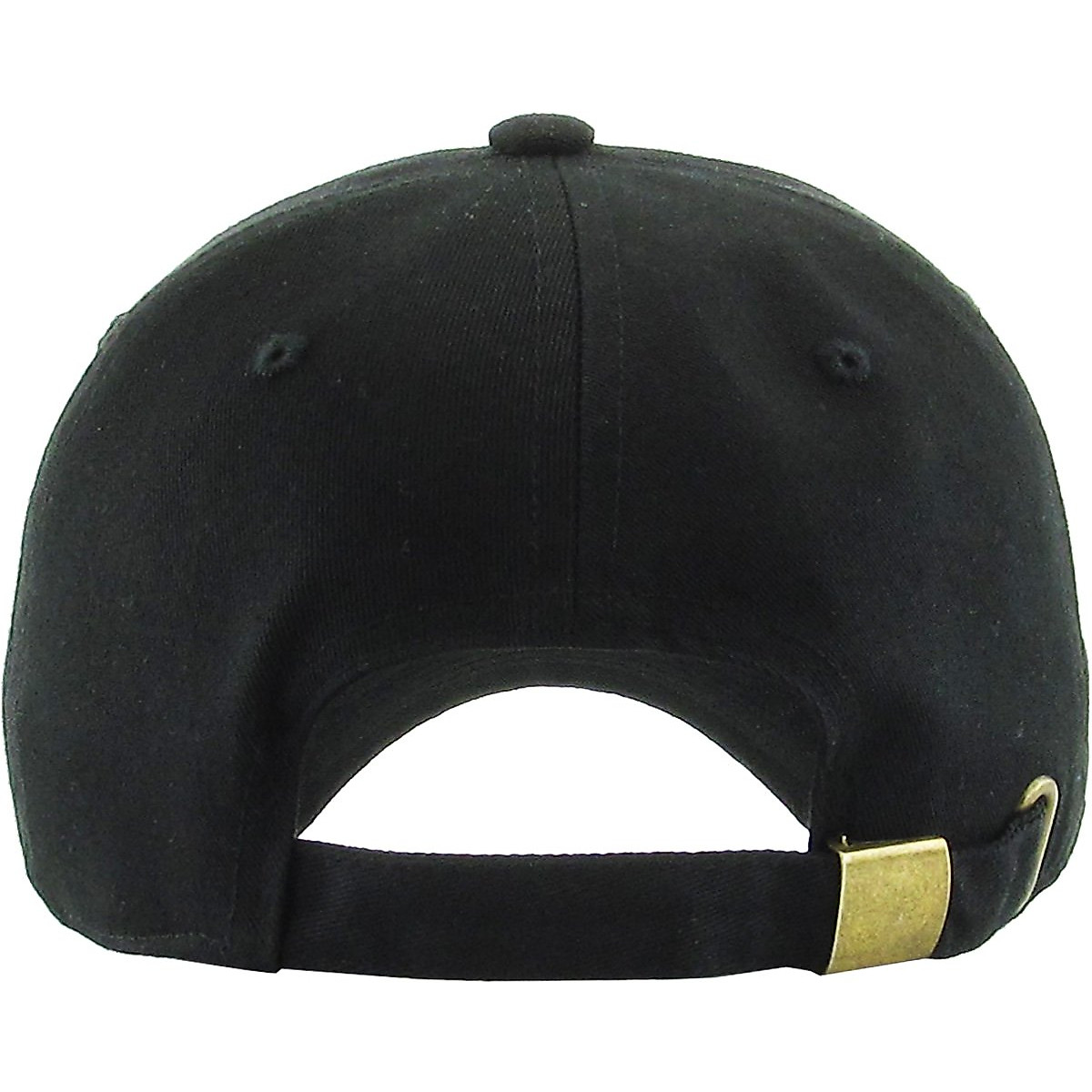 KB-LOW BLK Classic Cotton Dad Hat Adjustable Plain Cap. Polo Style Low Profile (Unstructured) (Classic) Black Adjustable