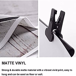 Ticuenicoa Guns or Glitter Gender Reveal Backdrop Rustic Brown Wooden Photography Background He or She Boy or Girl Blue or Pink Baby Shower Cake Table Party Photo Shoot Props Booth Studio Banner 7x5ft