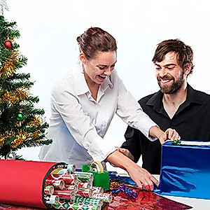 Primode Wrapping Paper Storage Bag | Wrapping Paper Organizer Under Bed for Storing Multiple Rolls of Gift Wrap, 40” Length Container Constructed of Durable 600D Oxford Material (Red)