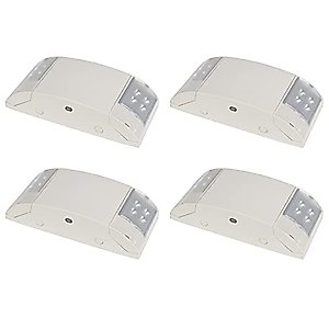 EXITLUX 4 Pack Led Exit Sign with Emergency Lighting Battery Backp -Two LED Adjustable Head -120V/277V-UL Listed-Exit Lighting -Dual LED Lamp ABS Fire Resistance for Power Failure.