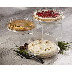 Sabert Pie or Cake Cutter, Black, Durable Plastic, Disposable, 72 Count