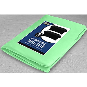 Utopia Kitchen Spandex Tablecloth 2 Pack [6FT, Bright Green] Tight, Fitted, Washable and Wrinkle Resistant Stretch Rectangular Patio Table Cover for Event, Wedding & Parties [72Lx30Wx30H Inch]