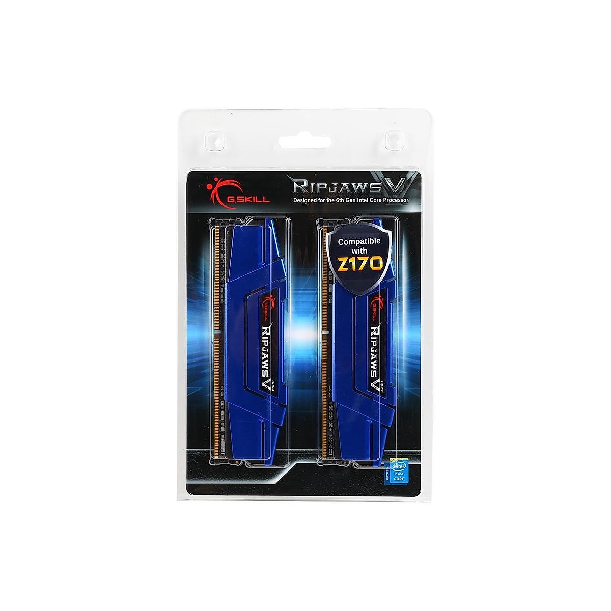 G.Skill F4-2666C15D-16GVB Ripjaws V 16GB DDR4-2666 C15D-16GVB DIMM Memory Kit - Blue