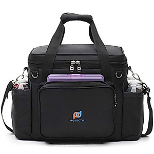 MOJECTO XX-Extra Large Tall Insulated Cooler Lunch Bag (XX-14x12.5x9 In). 1680D Heavy-Duty Polyester, High Density Insulation, Heat-Sealed Liner, Durable Zipper, Multiple Pockets, Metal Buckle.