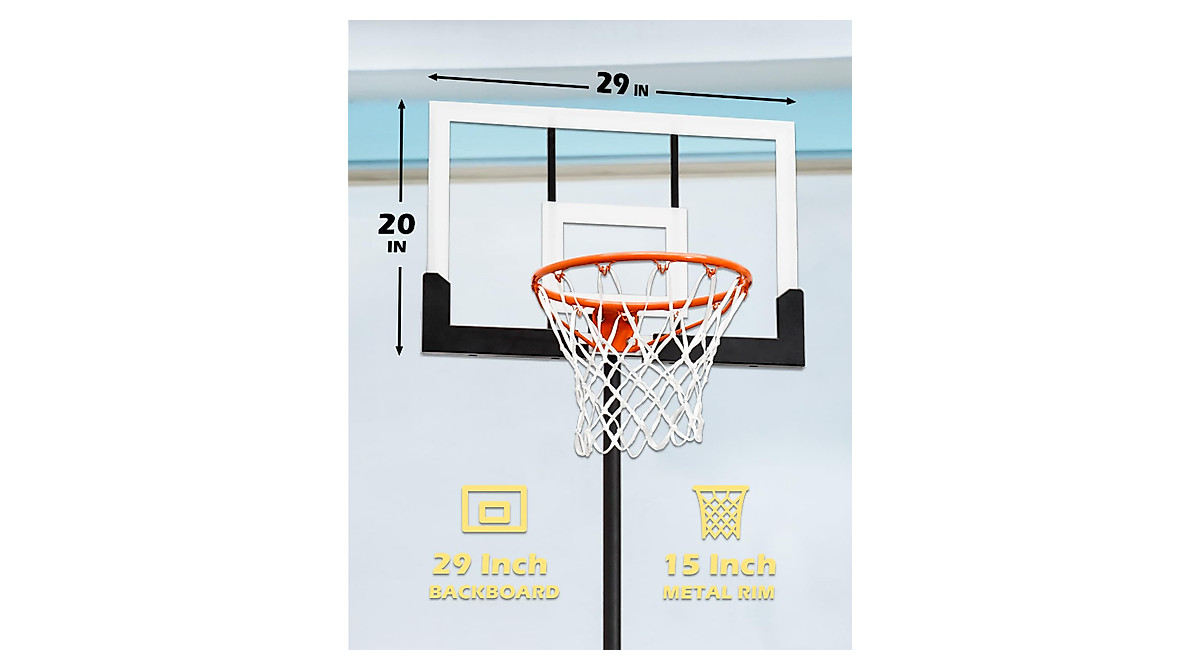 WIN.MAX Kids Basketball Hoop - Adjustable Height & Durable