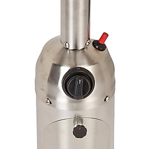 Fire Sense 60262 Portable Patio Heater Outdoor Tabletop Lightweight Propane 10,000 BTU Auto-Shutoff Valve CSA Approved - Stainless Steel