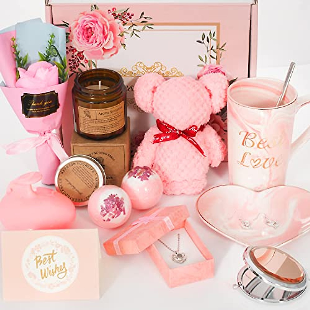 Gifts for Women Birthday Gifts for Mom Women Friend Daughter Wife Mother's Day Gift Set Unique Anniversary Valentine's Day Gift Ideas Gift Box Basket Female