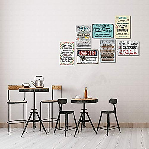 AntSwegg Tin Sign Danger Velociraptor Containment Metal Sign 12x8 Inch, B014