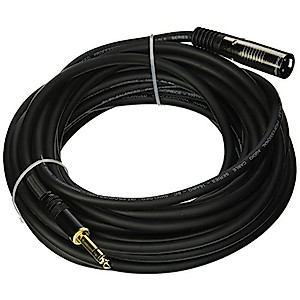 Monoprice 104765 35-Feet Premier Series XLR Male to 1/4-Inch TRS Male 16AWG Cable gold