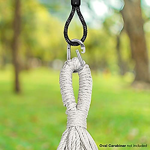 Sorbus 56" Stylish Hanging Swing Nest - Premium Cotton Double Hammock Daybed Saucer Style Lounger Swing - 264lbs Sturdy Spinner Tree Swing w/Pillow - Easy Setup - for Indoor/Outdoor, Travel - White