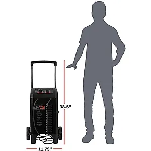 Schumacher Electric DSR140 12/24V Manual Wheel Charger, Car Battery Charger + Jump Starter - 12v + 24v Battery Charger - 200/50/25/10 Amp - Heavy Duty, Professional Grade Engine Starter