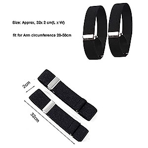 Lokusel 5Pairs Elastic Armbands Anti-Slip Shirt Sleeve Holders for Men Women,Adjustable Arm Shirt Garters Hold Up Sleeve Garters Garters Shirt Sleeve Holders