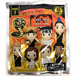 Cobra Kai Series 1 - 3D Figural Foam Bag Clip in Blind Bag - Strike First, Strike Hard, No Mercy Multicolored