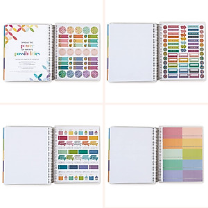 7" x 9" 12 Month Undated Spiral Bound Life Planner - Signature Layers Cover + Layers Interior Pages. Undated Vertical Weekly and Monthly Agenda by Erin Condren.