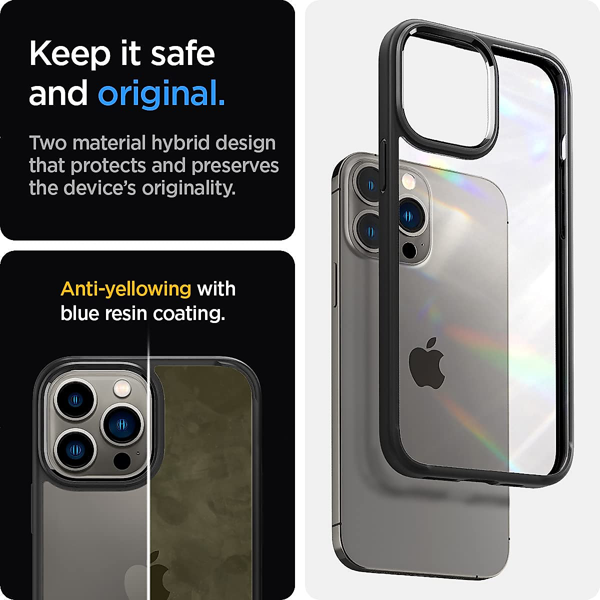 Spigen Ultra Hybrid Designed for iPhone 13 Pro Max Case (2021) - Matte Black