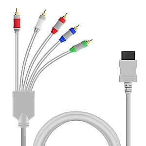 6Ft Component HD AV Cable to HDTV-EDTV (High Definition 480p) Compatible with Nintendo Wii and Wii U
