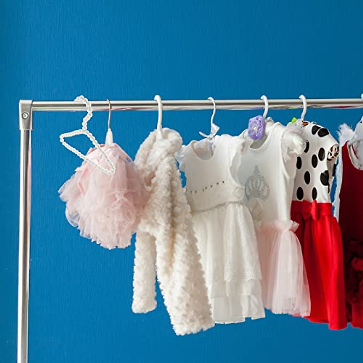 OUNONA Pearl Beads Elegant Clothes Hangers 2pcs Pet Clothes Hanger Faux Pearl Clothes Hangers for Kids Children Pet Dog