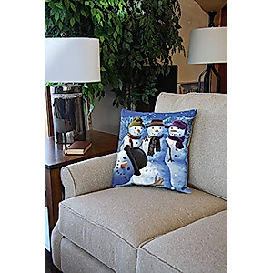 Toland Home Garden Snowman Photobomb 18 x 18 Inch Indoor, Pillow, Case (2-Pack)