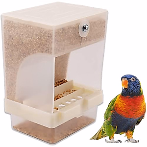 Fallaloe Automatic Bird Feeder - No-Mess Bird Feeder,Parrot Feeding cage Accessories,Suitable for Small and Medium Parrotsand Birds Seed Feeder for(1pcs)