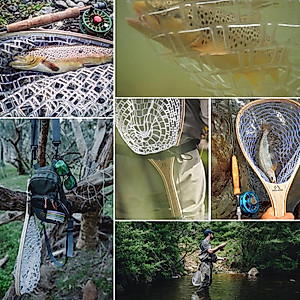 Maxcatch Rubber Net Replacement for Fly Fishing Landing Net (Clear, Circumference: 46inch)