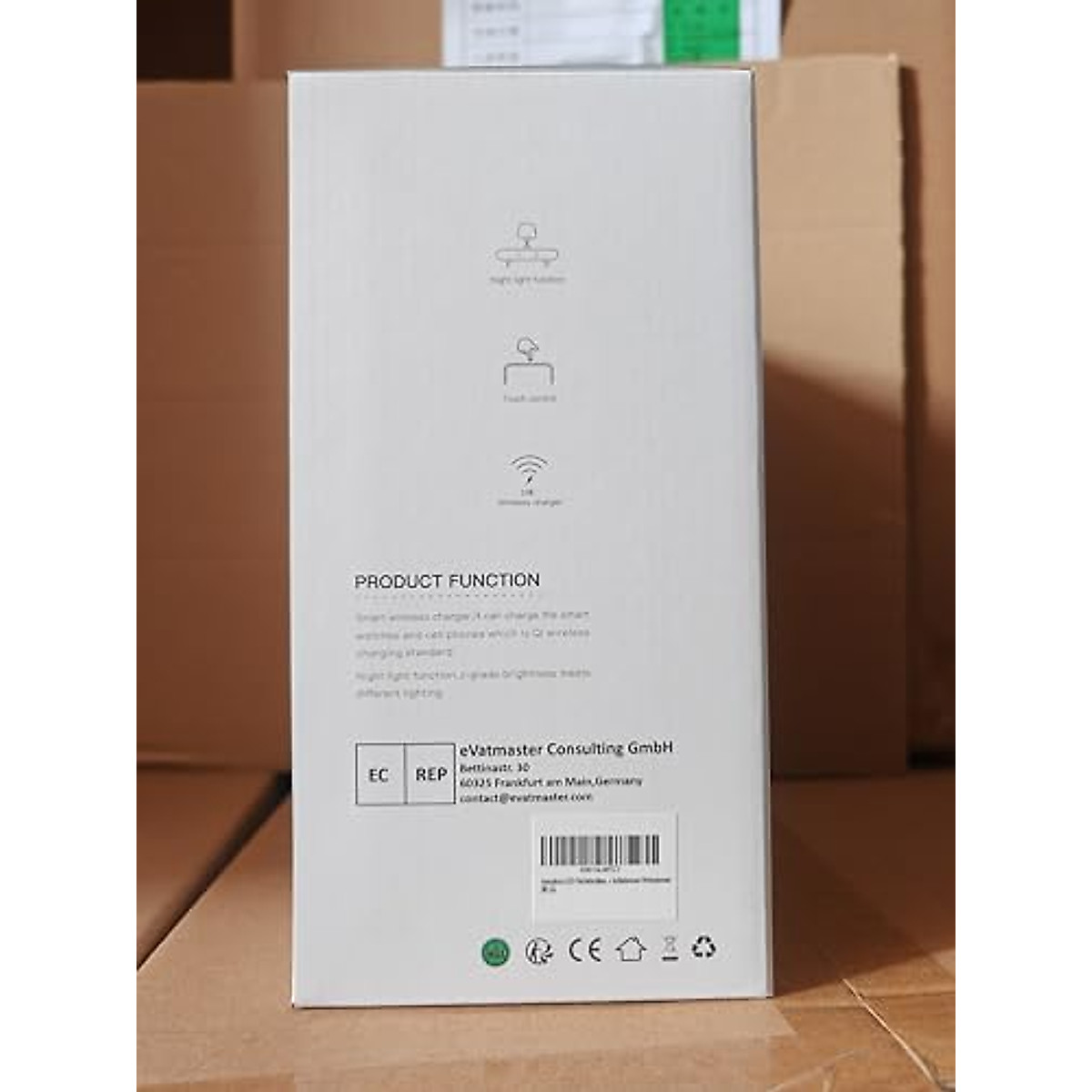 Amouhom Table Lamp, 18W Touch Lamp Alarm Clock with Wireless Charging Wake-Up Light, Digital Sonic 10W Max Qi Charger Nightstand Reading Lamps for Bedside, Reading, Home, Office