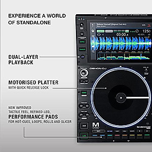 Denon DJ SC6000M PRIME –Standalone DJ Media Player with Motorized Platter, WiFi Music Streaming and 10.1-Inch Touchscreen