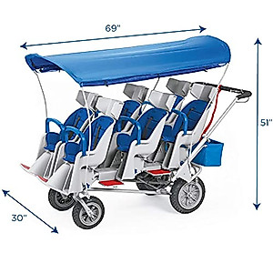 Children’s Factory AFB6850F Runabout 6 Passenger Stroller, Multi