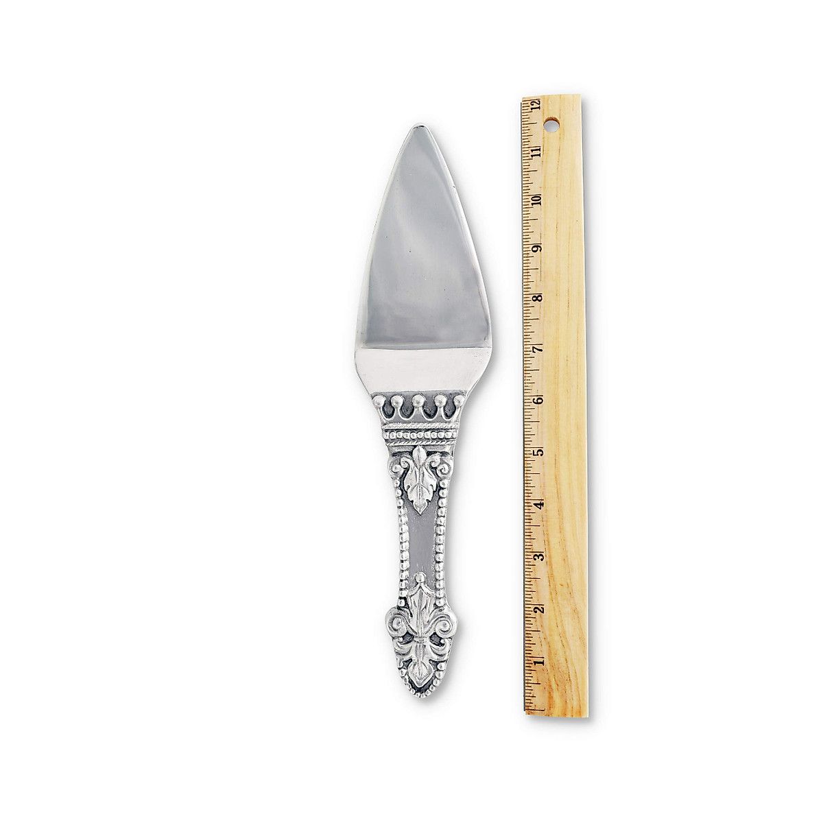 Arthur Court Designs Aluminum Mardi Gras Pattern Pie Server Cake Cutter, Pizza Tart Dessert Server 11.5 inch Long