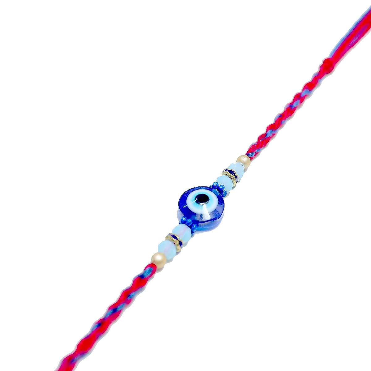 AKRITSANS Evil Eye Rakhi for Brother & Bhabhi – Lucky Rakhi Thread for Bhai Bhabhi Bhaiya | Raksha Bandhan Rakhi Dora Bracelet for Bro, Sister | Indian Traditional Festival
