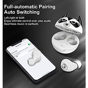 Instiwitt Cartoon Animation Game Wireless Earbuds, Bluetooth 5.1 Wireless Headset with Cute Wireless Charging Case Waterproof Stereo Headphones Noise Reduction in-Ear Built in Mic Sports Earphones