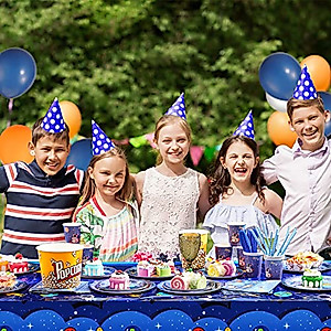 SCIONE Space Party Decorations,199Pcs Outer Space Themed Galaxy Birthday Party Supplies,Plates,Napkins,Cups,Tablecloth,UFO Rocket Balloons for 16 Guests Boys Girls Astronaut Birthday Party Favors