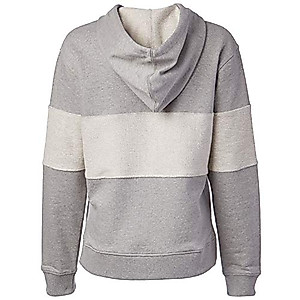 Spalding Womens Activewear Heritage Blocked Hoodie Sweatshirt,Lt Hth Grey,Small