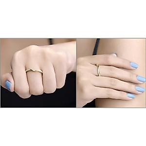 Dazzlingrock Collection 0.10 Carat (ctw) 14K Round Diamond Ladies Wedding Band Guard Ring 1/10 CT, Yellow Gold, Size 7.5