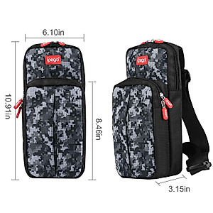SUNJOYCO Backpack Carrying Travel Bag Fit for Nintendo Switch, Large Capacity Switch Backpack, Sling Crossbody Bag Shoulder Bag, Cute Travel Carrying Case, Chest Gaming Bag Switch Storage Bag for Men