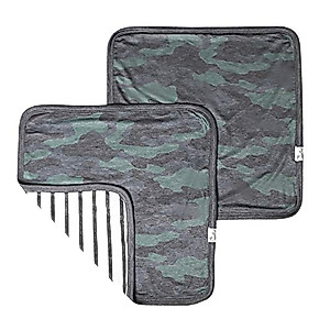 Copper Pearl Baby Security Blanket Set of 2 - Portable Size for Self-Soothing On-The-Go, Ideal Baby Blankets for Boys and Girls, Ultra-Soft, and Gift-Ready Loveys - Hunter