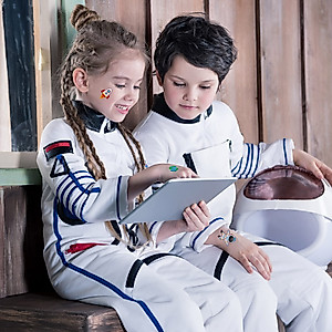 Maitys 288 Pcs Space Themed Party Temporary Tattoos Include Alien Planet Rocket ship Tattoos Stickers for Kids Astronaut Favors Goodie Bag Stuffers Space Themed Birthday Supplies 48 Styles