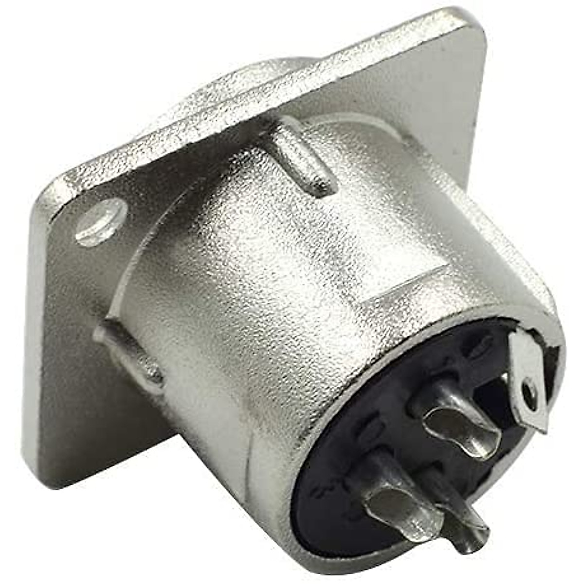 GDQLCNXB XLR Male Jack 3 Pin - Panel Mount Jacks D Series Size XLR-M Socket Audio Speaker Microphone Connector 4 Pack