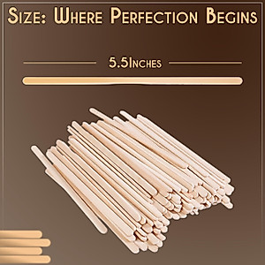 Perfect Stix Premium Wooden Coffee Stirrer Sticks, Thick Birch Wood 1300 Count, 5.5" Inches. Eco-Friendly Wooden Stirrers (5.5Inches / 1300PC)
