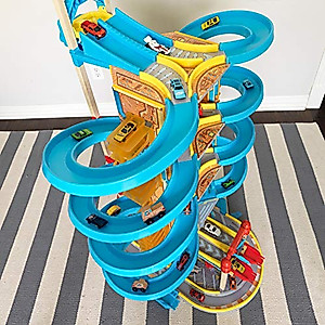 KidKraft Super Vortex Racing Tower 5-Story Race Track Toy for Die-Cast Cars; Storage for 50+ Vehicles, Gift for Ages 3+