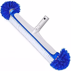 Cheerclean Pool Brush, Hemispherical Bristles, Pool Cleaning Brush Head, Pool Wall Brush with Aluminum Handle Pool Brushes for Cleaning Pool Walls