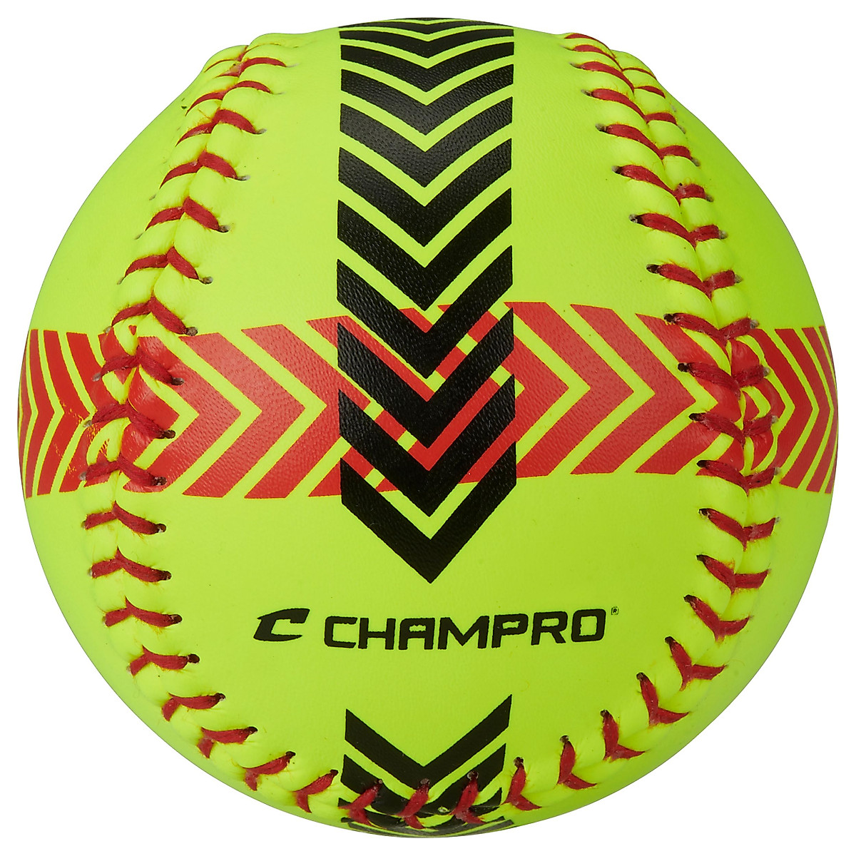 Champro Striped Training Softball Set (Optic Yellow, 12-Inch)