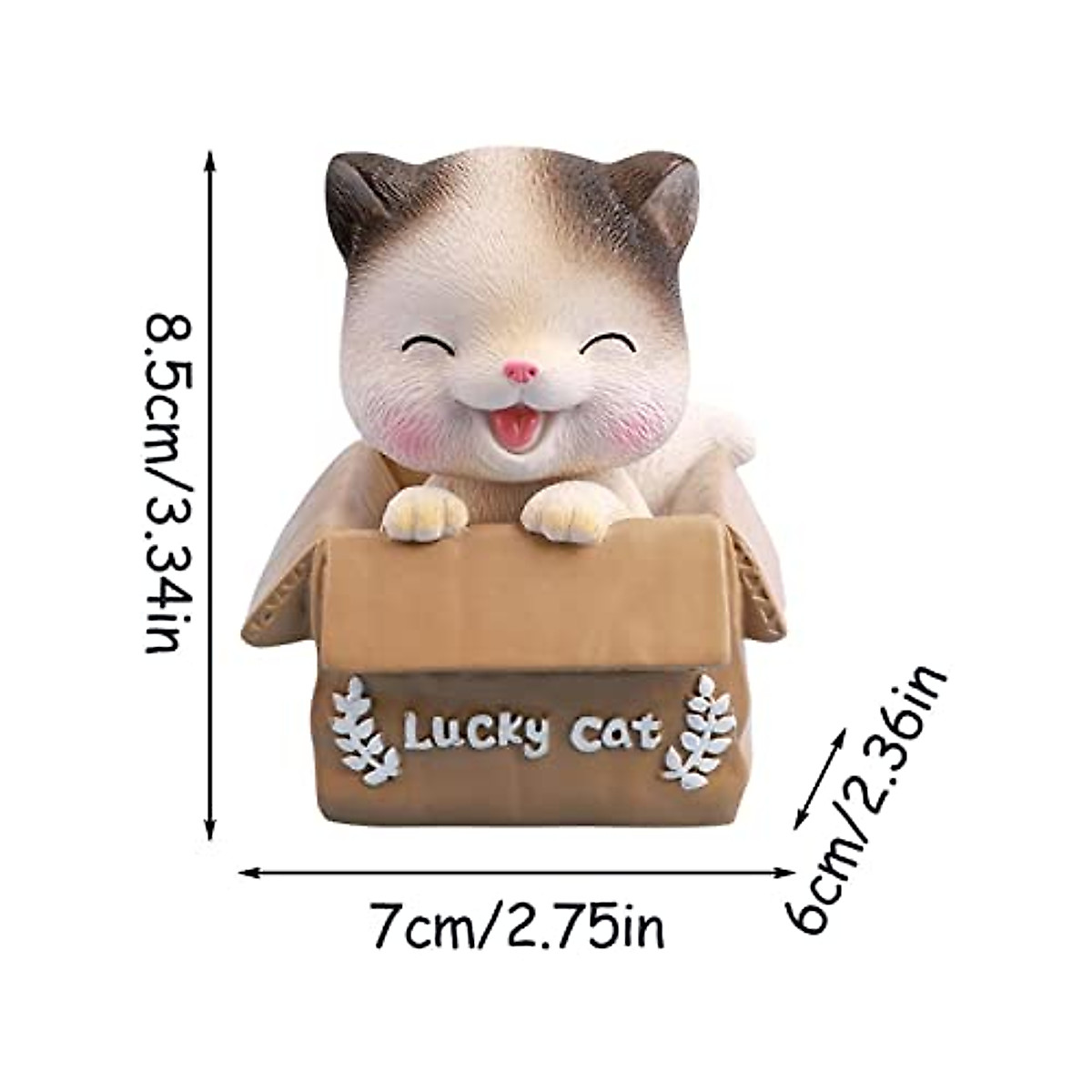 Dashboard Bobbleheads, Lucky Cat Dashboard Car Ornaments Bobble Head Cat Pet Toy, Shaking Head Cat Decor for Car Interior, Automotive Dashboard, Home Desktop KOT-us