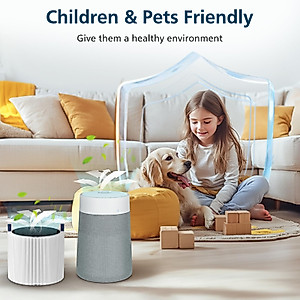 511i Max Replacement Filter Compatible with BLUEAIR Blue Pure 511i Max Air Purifi-er, 3-IN-1 H13 True HEPA Filter and Activated Carbon Filtration System, Perfect Fit for 511i Max, 2 Pack, White