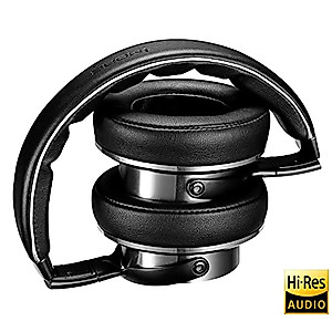 1MORE Triple Driver Over-Ear Headphones Comfortable Foldable Earphones with Hi-Res Hi-Fi Sound, Bass Driven, Tangle-Free Detachable Cable for Smartphones/Android/PC/Tablet - Silver/Titanium