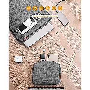 Inateck 12.3-13 Inch Laptop Case Sleeve 360° Protection Compatible with 13 inch MacBook Air M2/M1 2018-2022 A2337/A2179, MacBook Pro M2/M1 2016-2022, Surface Pro 9/8/7/6/X/5/4/3 with Accesory Bag