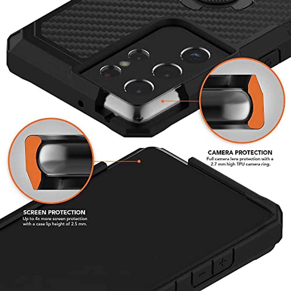 Rokform - Galaxy S21 Ultra 5G Rugged Case + Magnetic Sport Ring Stand & Grip